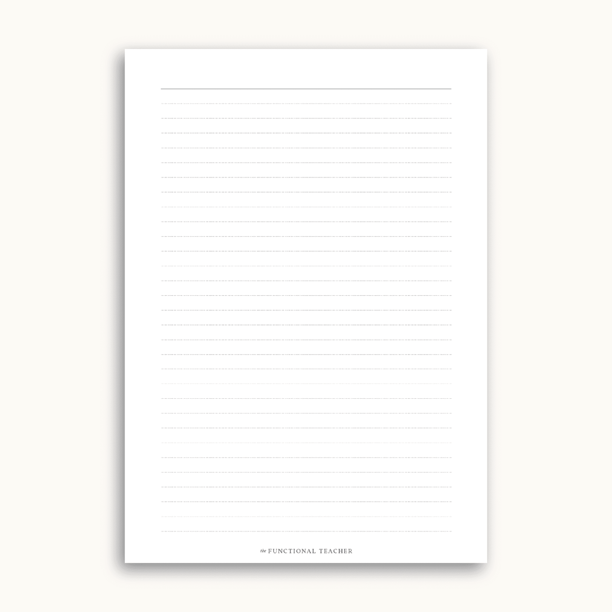 Lined Notepad | A5 – The Functional Teacher